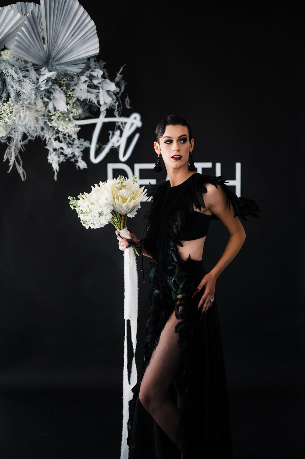 Idées effrayantes de fête d'Halloween et de mariage en noir et blanc ...