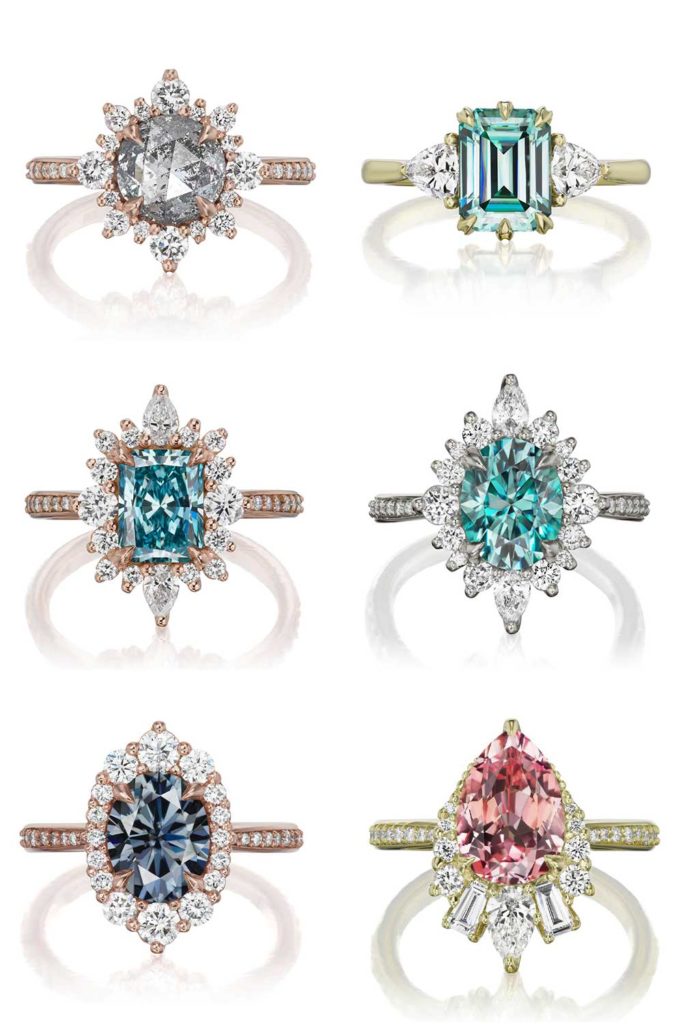 Unique Non Traditional Engagement Rings with No Diamond