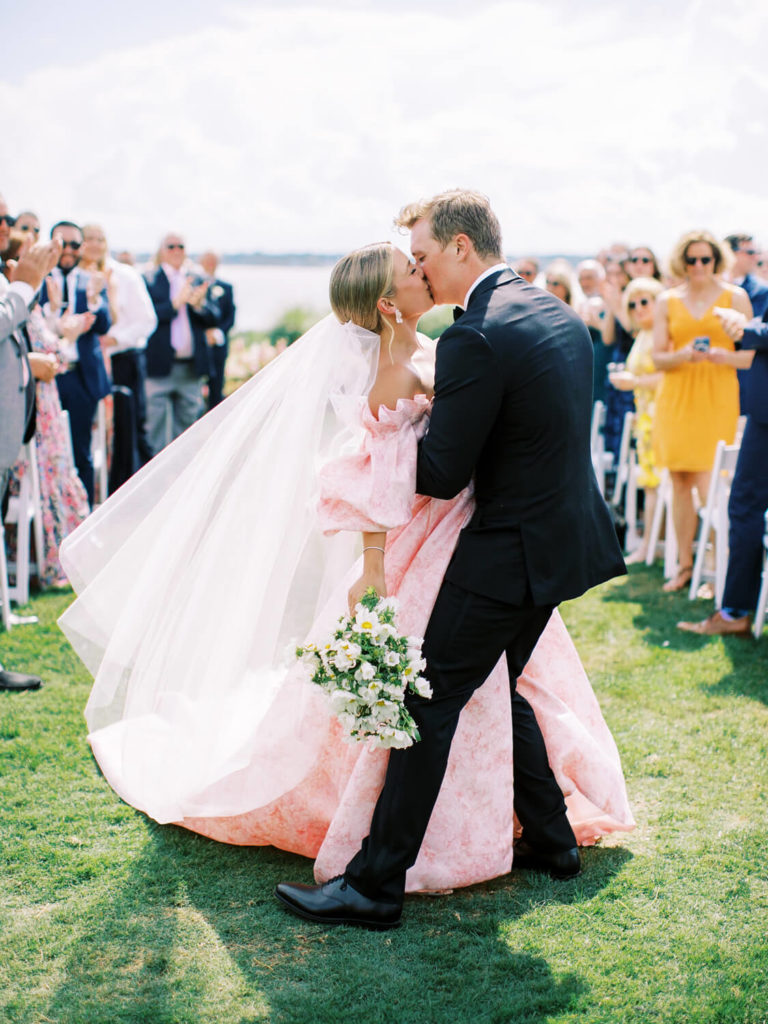 Hilton Head Wedding with a Pink Wedding Dress | 100 Layer Cake
