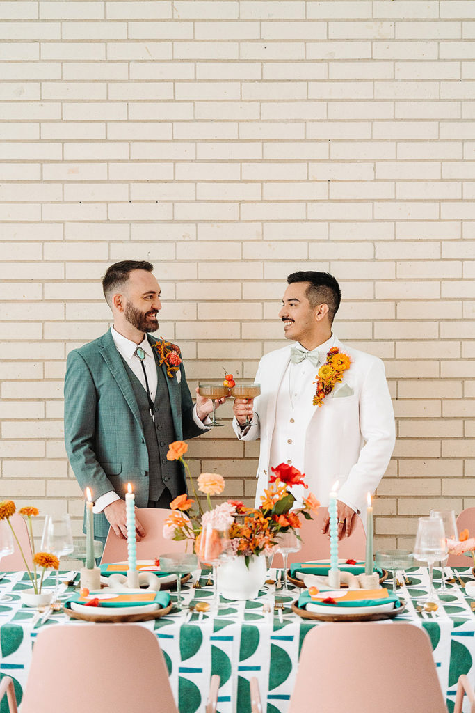 Wes Anderson Inspired Gay Wedding in Austin | 100 Layer Cake