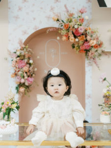 Giant Paper Flowers at Flower Market First Birthday