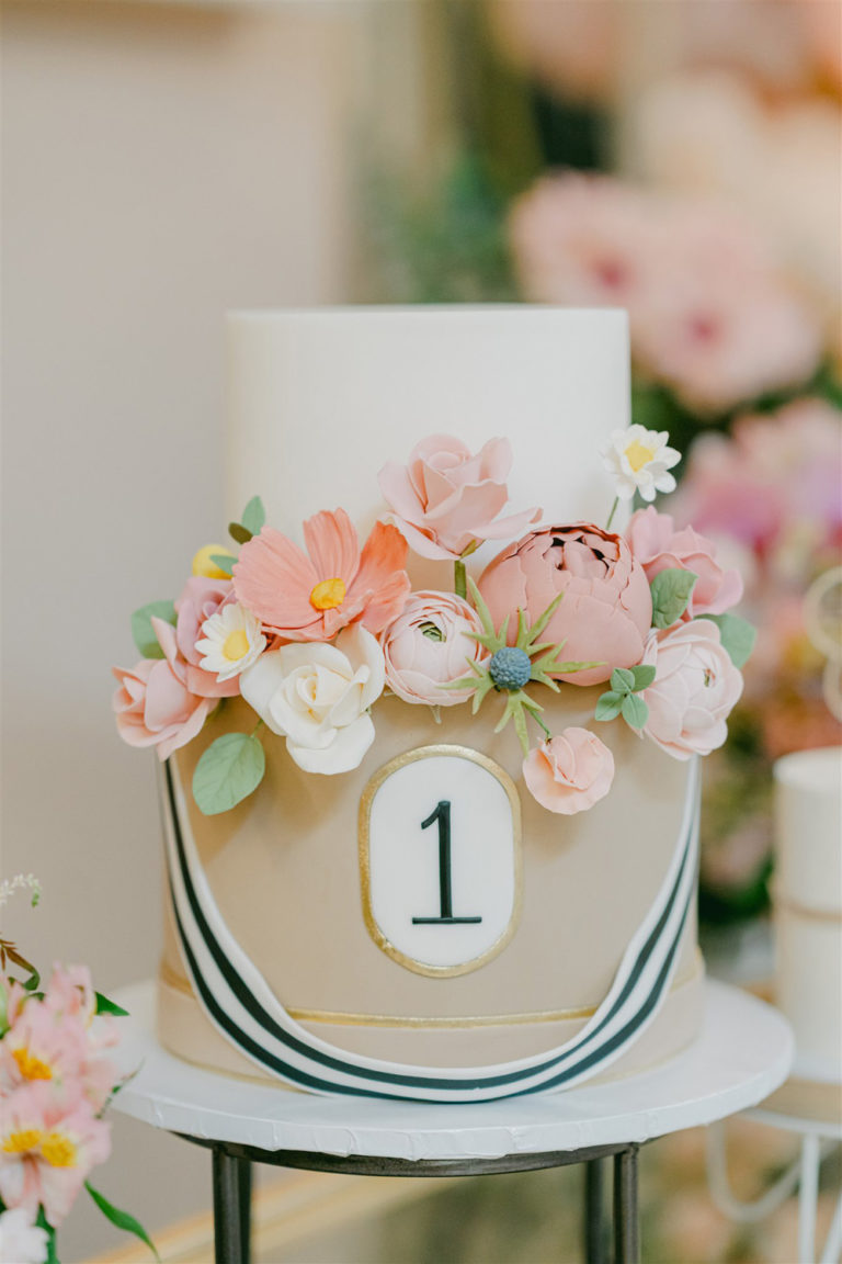 Giant Paper Flowers at Flower Market First Birthday
