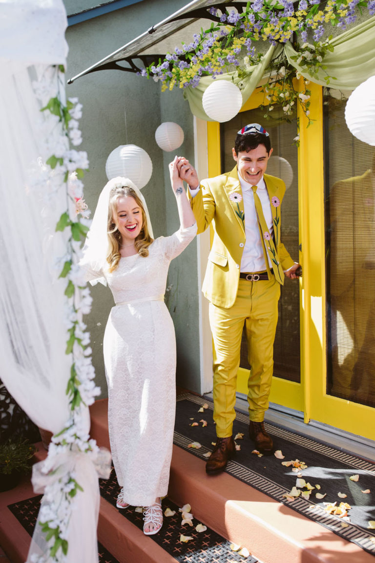 1960s Inspired Retro Wedding at Grassroom Los Angeles